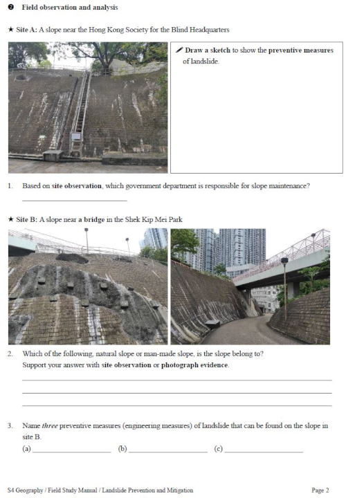 School-based Field Study on Slope Stability – HKSYCIA Wong Tai Shan ...